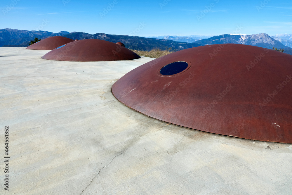restored domes, of the Italian military fort of the First World War ...