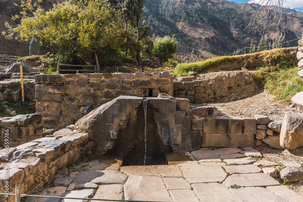 Baños de la ñusta water fountain in the archaeological center of ...