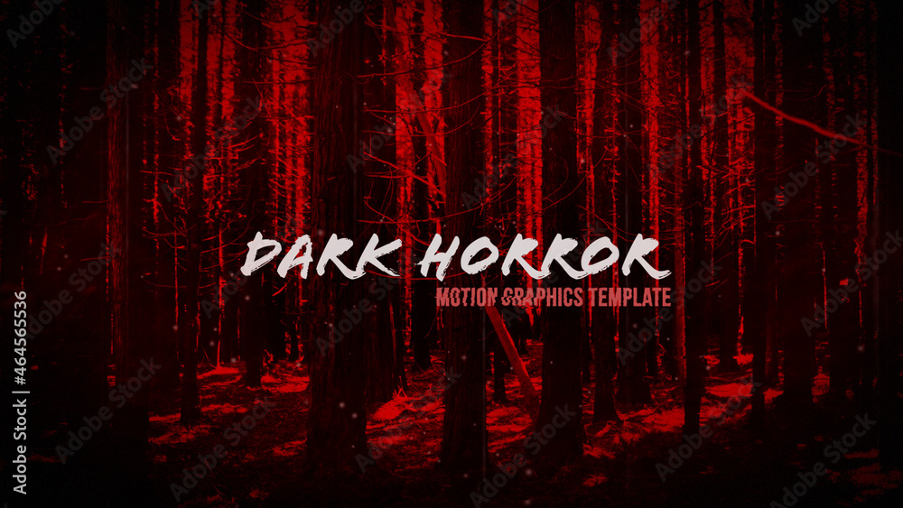 Dark Horror Media Replacement Title Stock Template | Adobe Stock