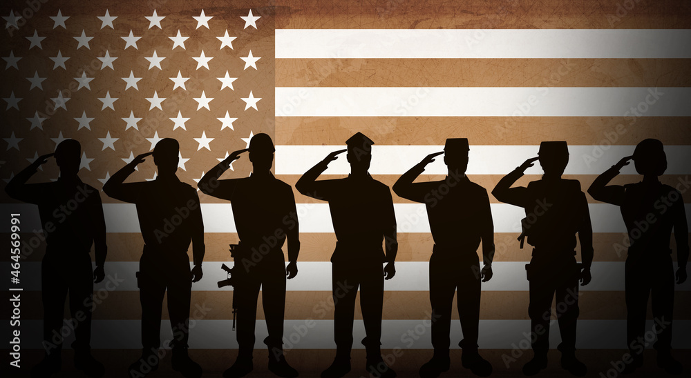 Paying Tribute to United States War Veterans Abstract Background ...
