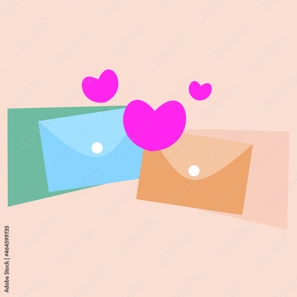 Envelope. Love Vector Cartoon Illustration Stock Vector | Adobe Stock