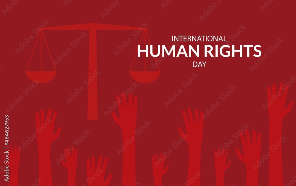 human rights day. with balance sign. it is suitable for background ...