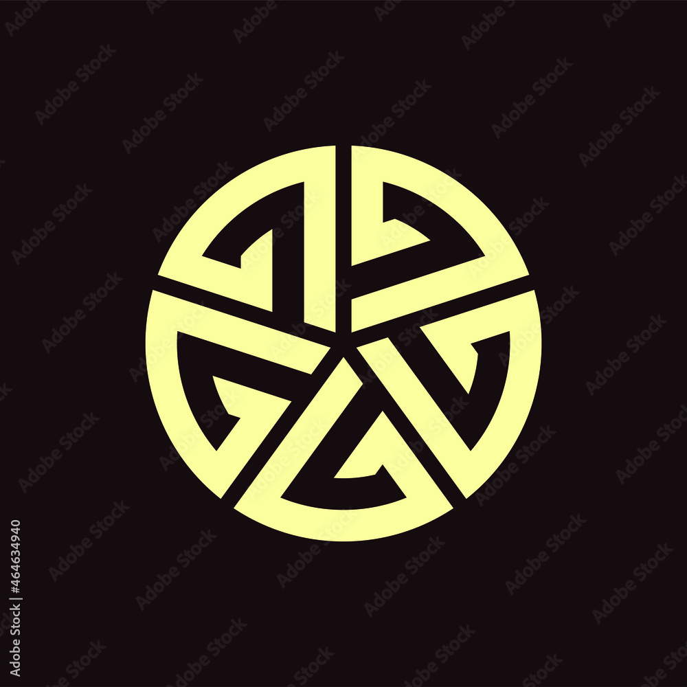 Initial letter G, G5, 5G or number 7 logo template with geometric ...