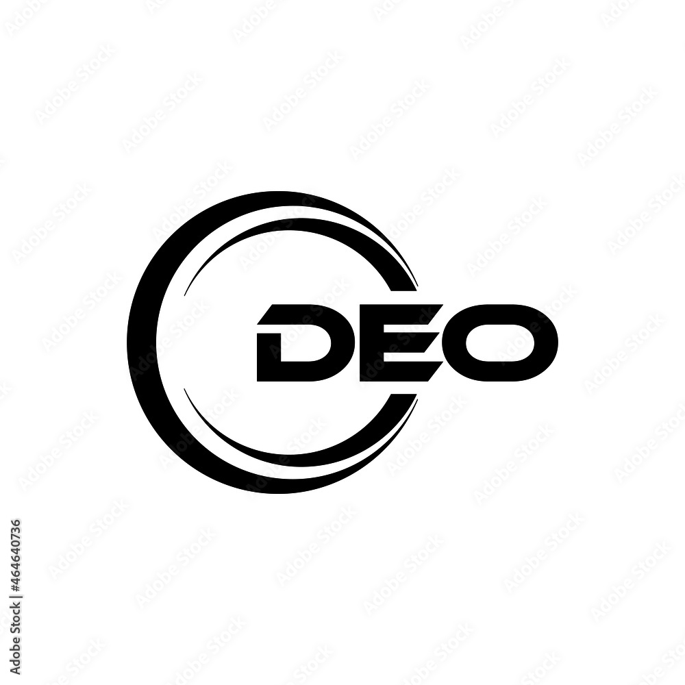 DEO letter logo design with white background in illustrator, vector ...