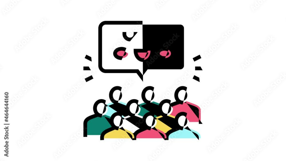 Children Library Read color icon animation. Children Library Reading ...