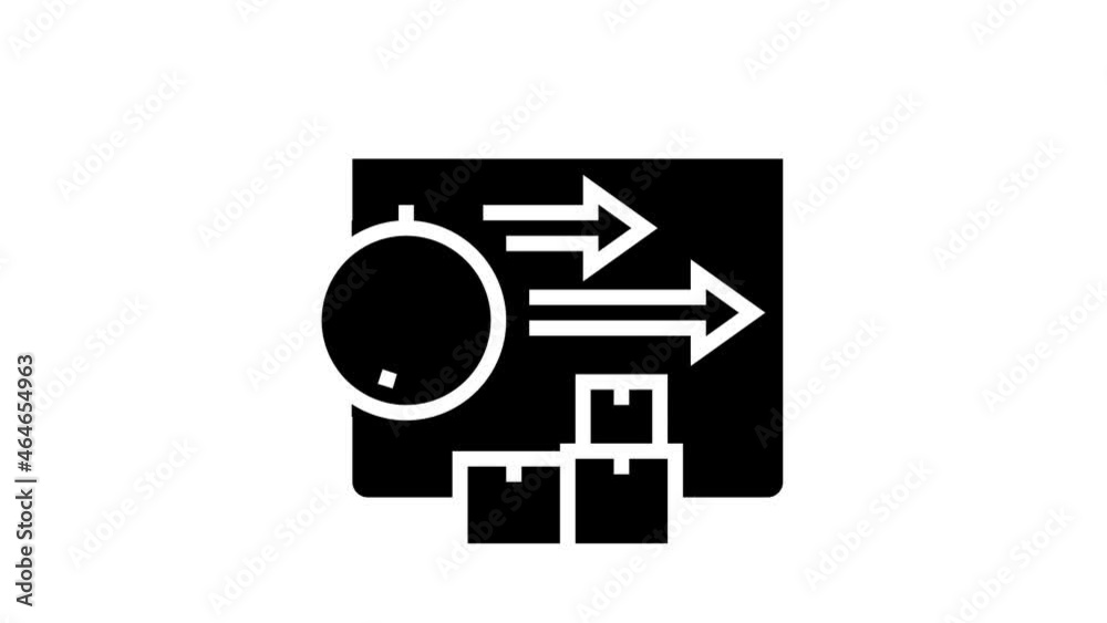 Procurement Process glyph icon animation. Procurement Warehouse And ...