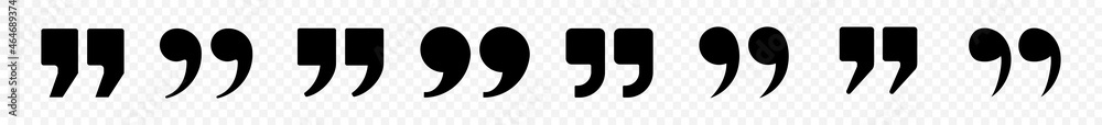 quote mark collection. black quotes icon set. Speech mark. inverted ...