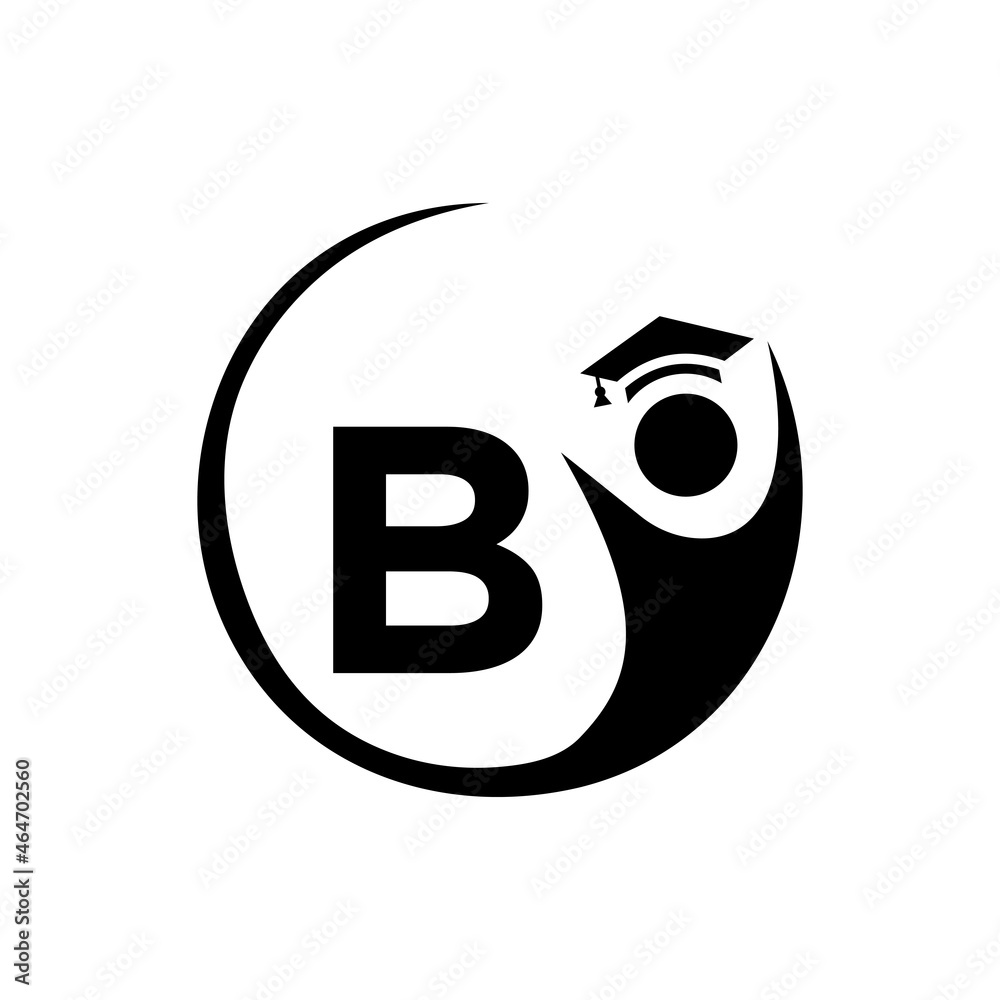 Letter B Education Logo Template. Education Logo On B Letter, Initial ...