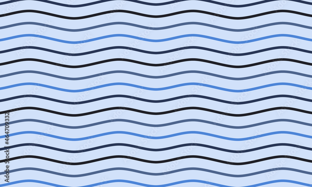 Simple clean random Wave pattern using colours Black, ash blue and blue ...