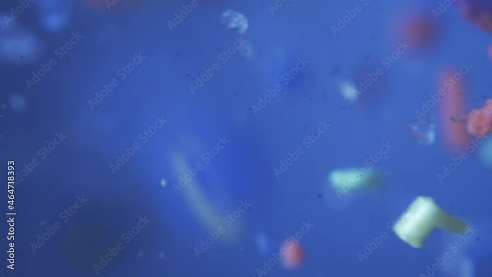 Global ocean pollution - microplastic in water. recycling concept ...