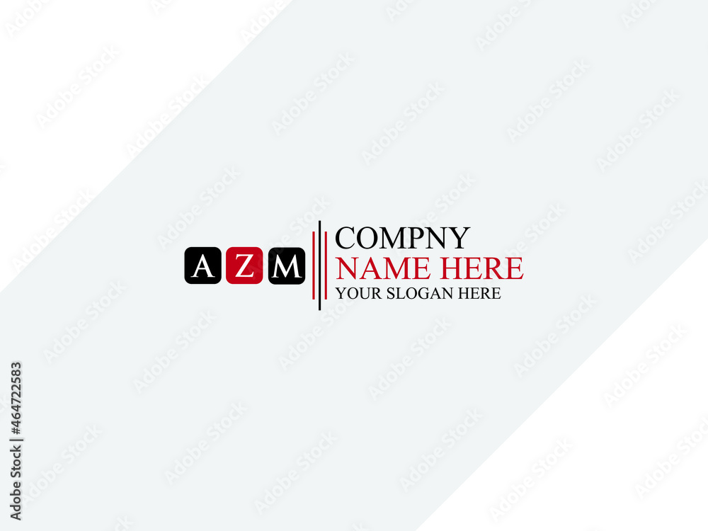 AZM Logo, azm Letter Design For Business Stock Vector | Adobe Stock