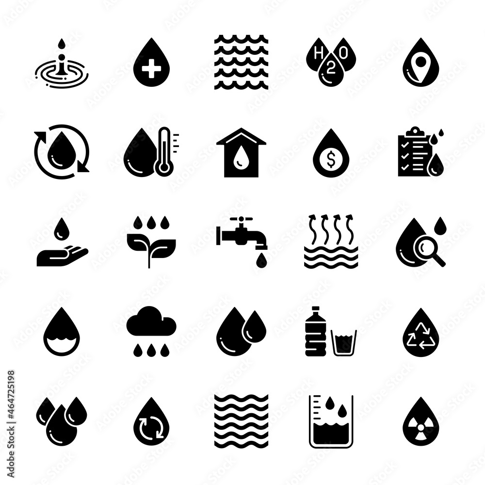 Water and environment icon set, vector illustration. Stock Vector ...