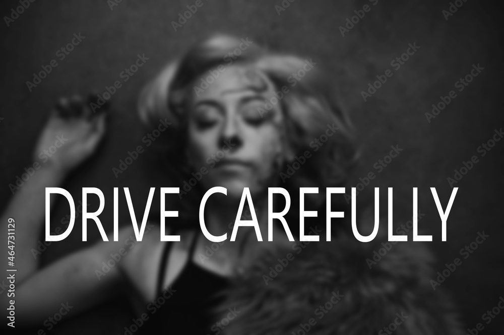 Drive Carefully Woman with wounds on the face car accident,Horror Stock ...