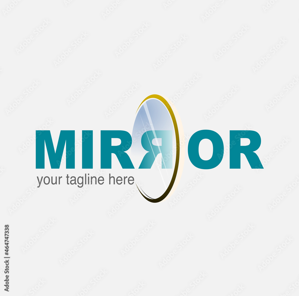 Vector abstract, modified mirror shape, as a symbol or logo. Stock ...