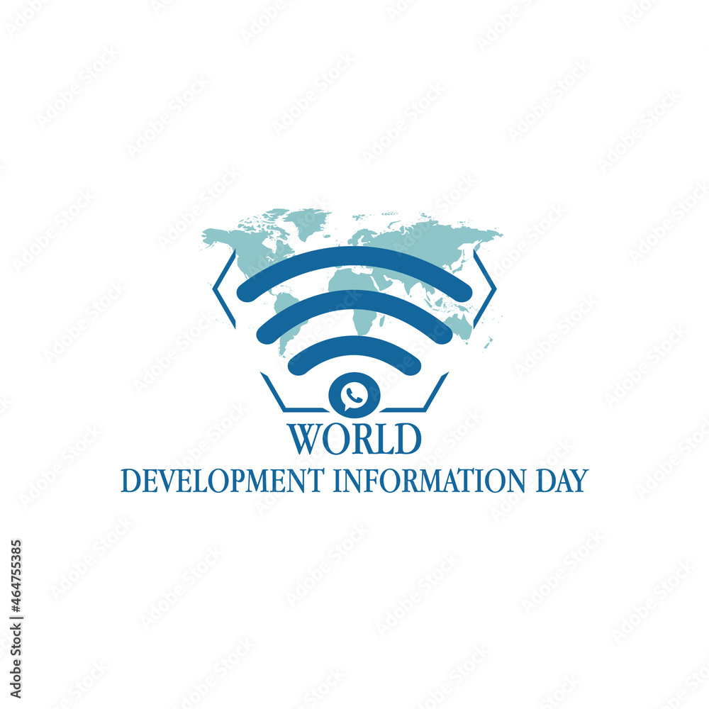 world development information day concept. illustration vector Stock ...