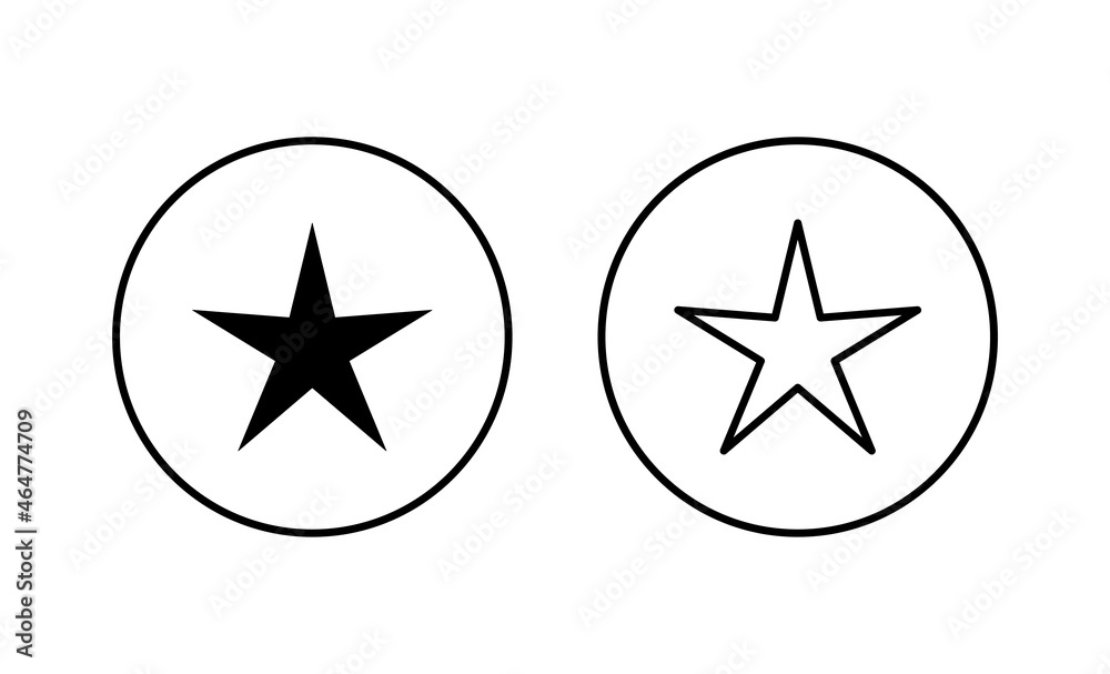 Star Icons set. rating sign and symbol. favourite star icon Stock ...