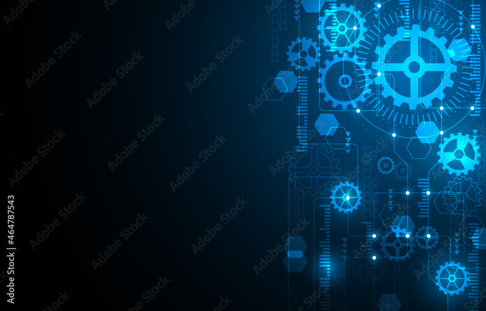 Abstract engineering machine background with technology circuit board ...