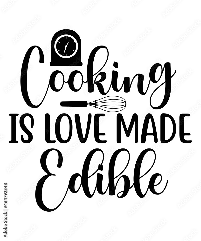 Kitchen SVG Bundle, baking svg, cooking svg, chef svg, hand lettered ...