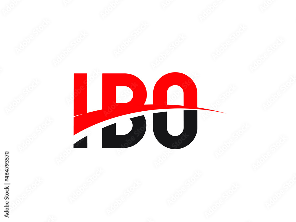 IBO Letter Initial Logo Design Vector Illustration Stock Vector | Adobe ...