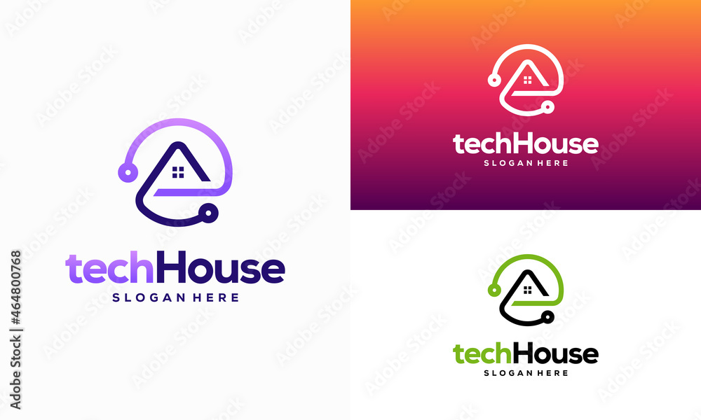 House Technology Logo Template Design Vector, Smart House Tech logo ...