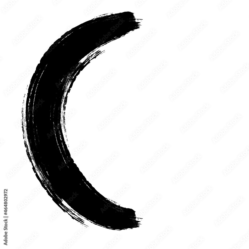 Half Circle Brush Stroke Border Frame . Grunge Element for your Design ...