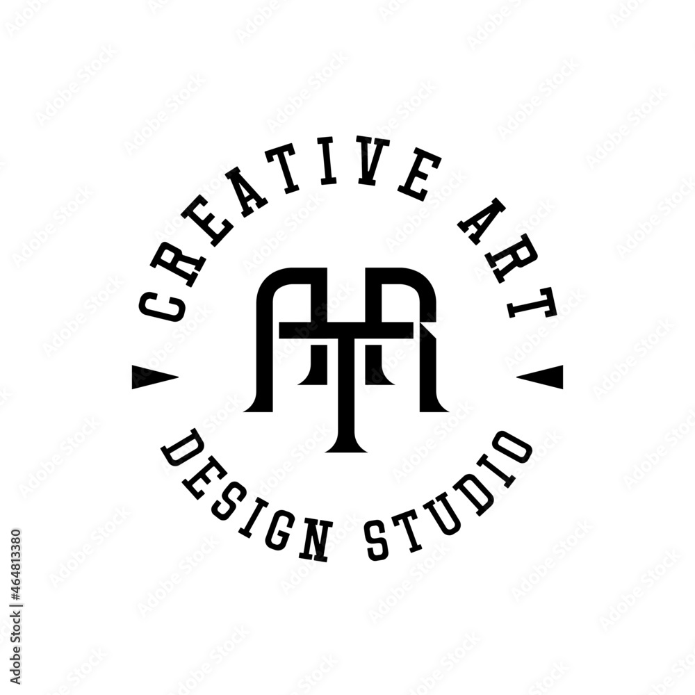 letter ART monogram logo identity. Initial ATR emblem vintage classic ...