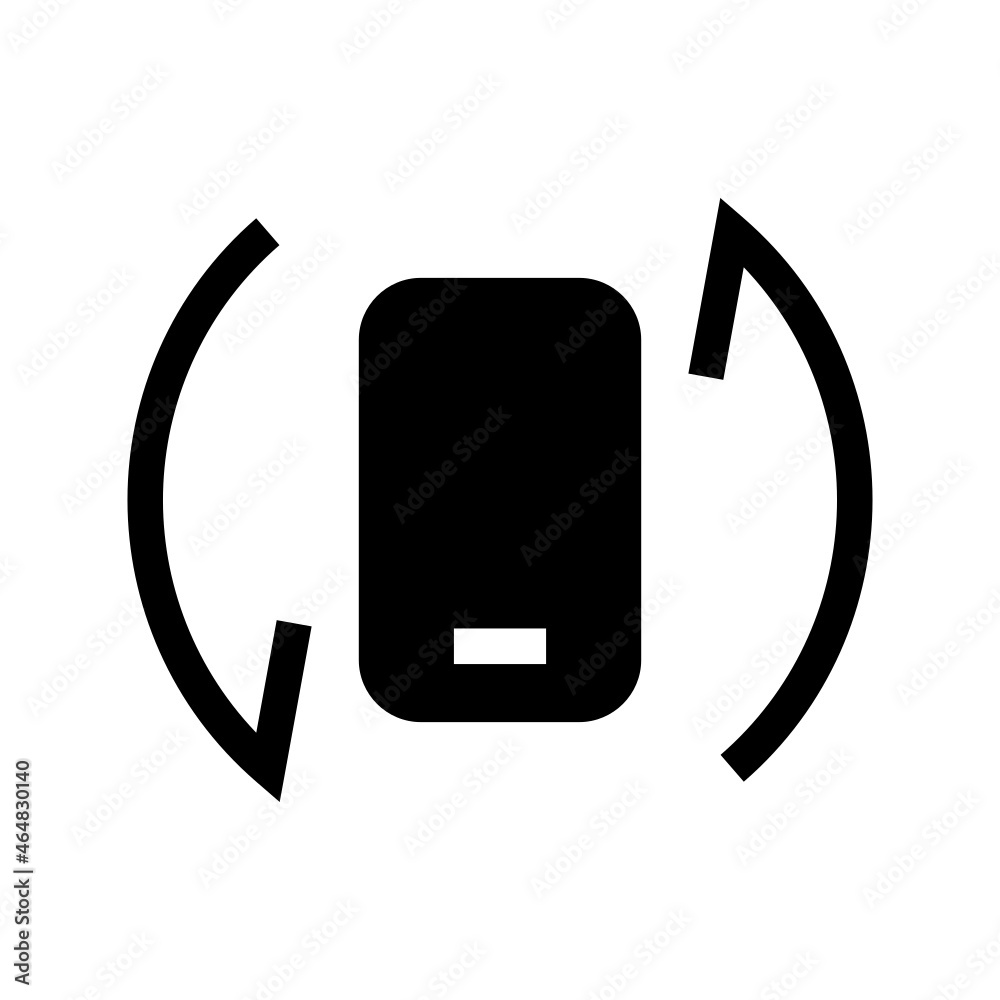 rotate phone icon on white background Stock Vector | Adobe Stock