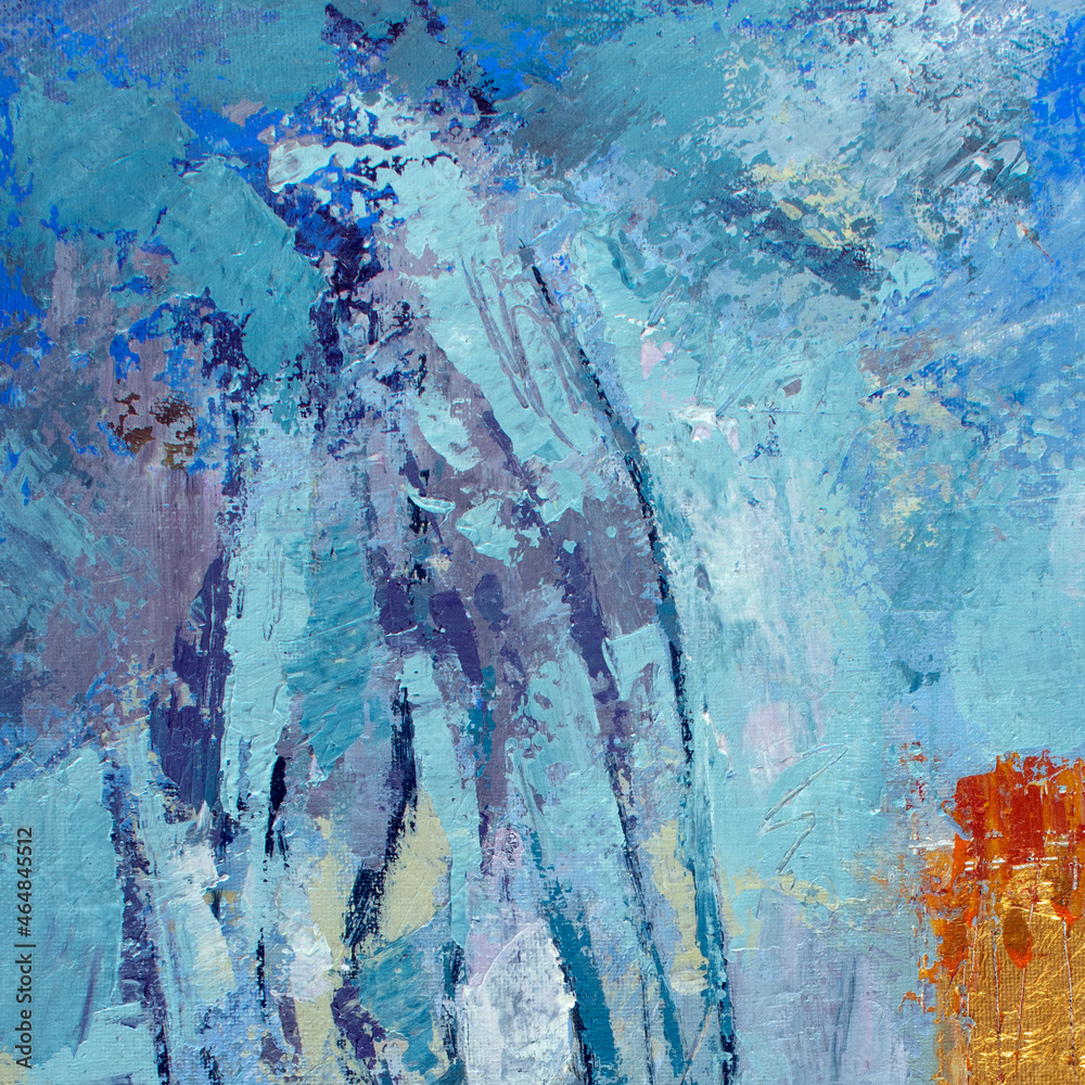 Blue Oil Painting On Canvas Original Abstract Acrylic Orange Paint blue-oil-painting-on-canvas-original-abstract-acrylic-orange-paint