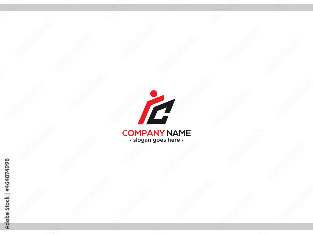 ic logo design for company. IC letter coporate logo Vector.typography ...
