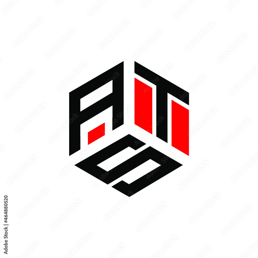 ATS letter logo design on white background.ATS creative initials letter ...