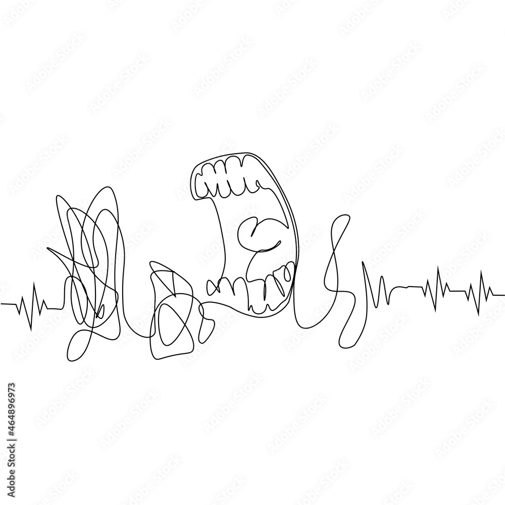 Scream vector stock illustration. The pattern of heart rate during ...