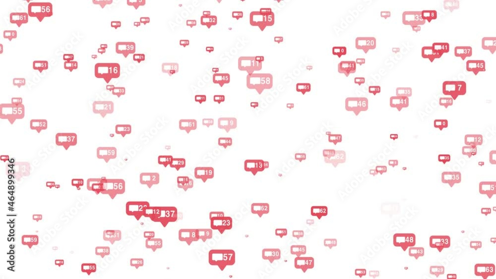 Pop-up message box. Animation. Abstract animation of social media ...