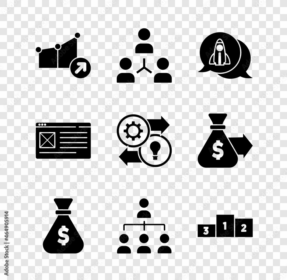 Set Financial growth, Project team base, Startup project concept, Money ...