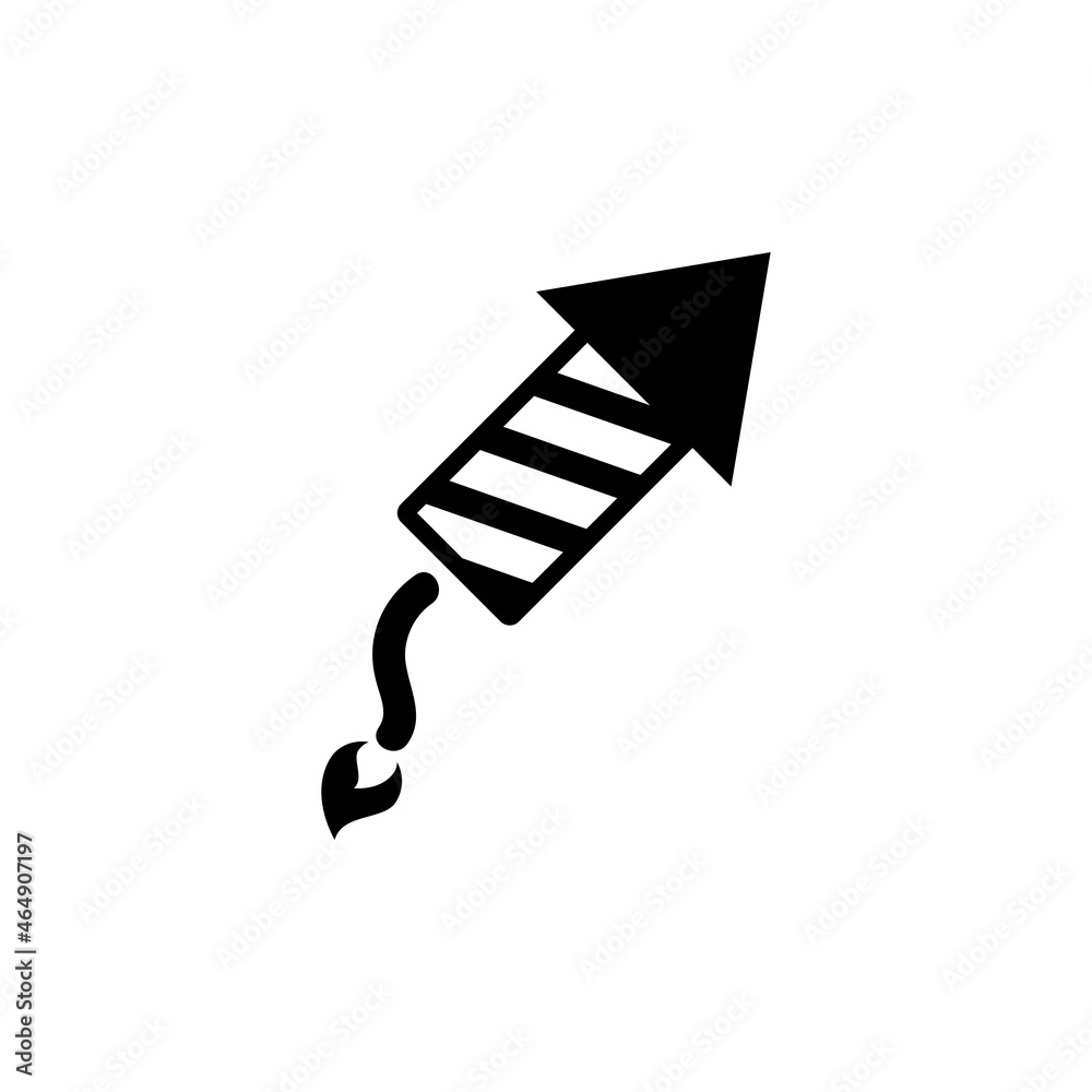 Holiday Firework, Firecracker Salute Rocket. Flat Vector Icon ...