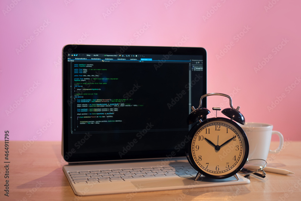 The workplace of a programmer or a student. It's time to learn ...