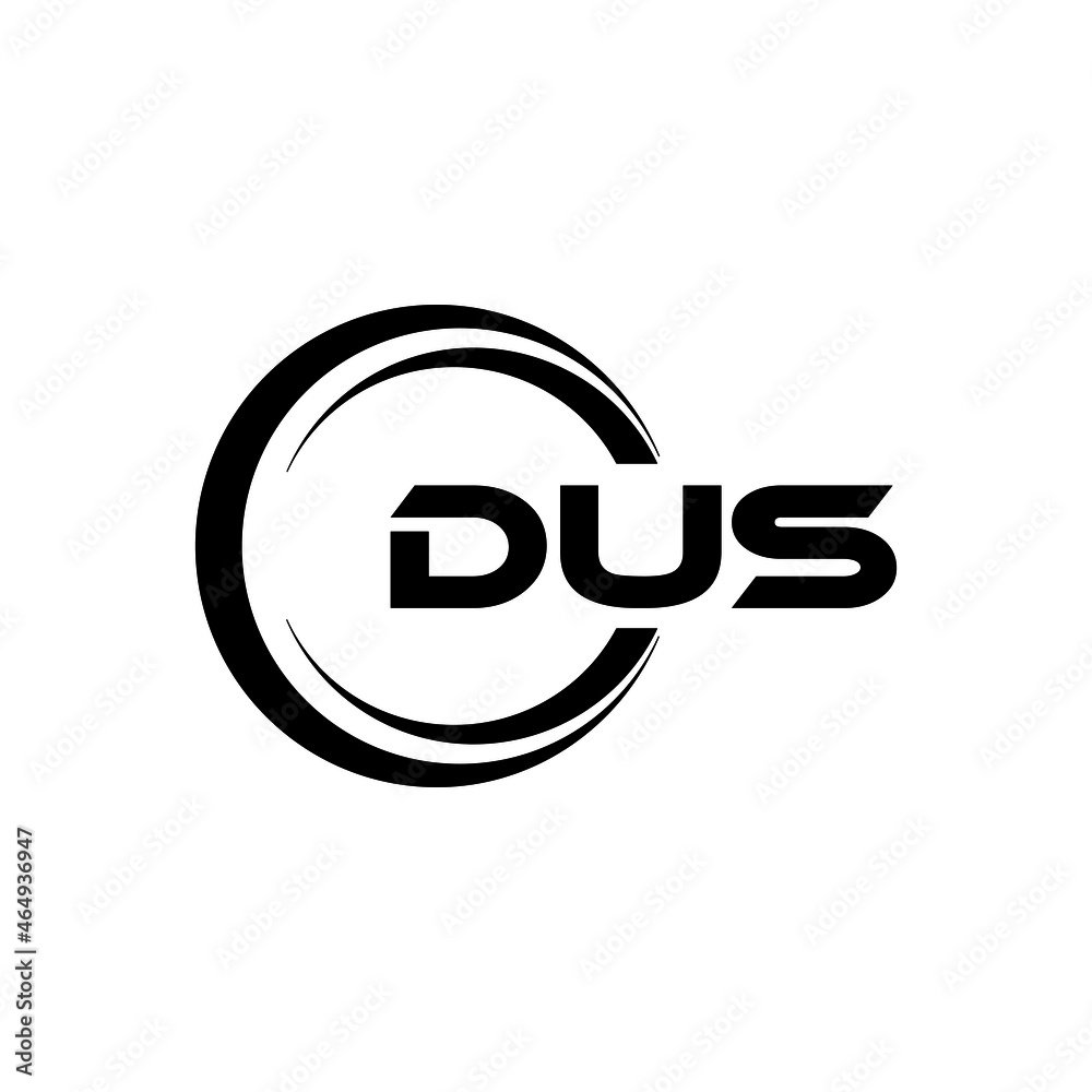 DUS letter logo design with white background in illustrator, vector ...
