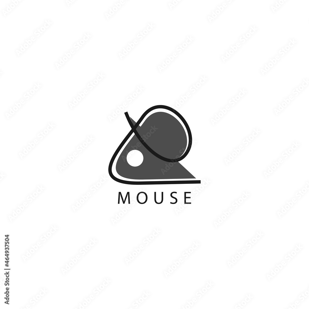 letter E and mouse logo vector design Stock Vector | Adobe Stock