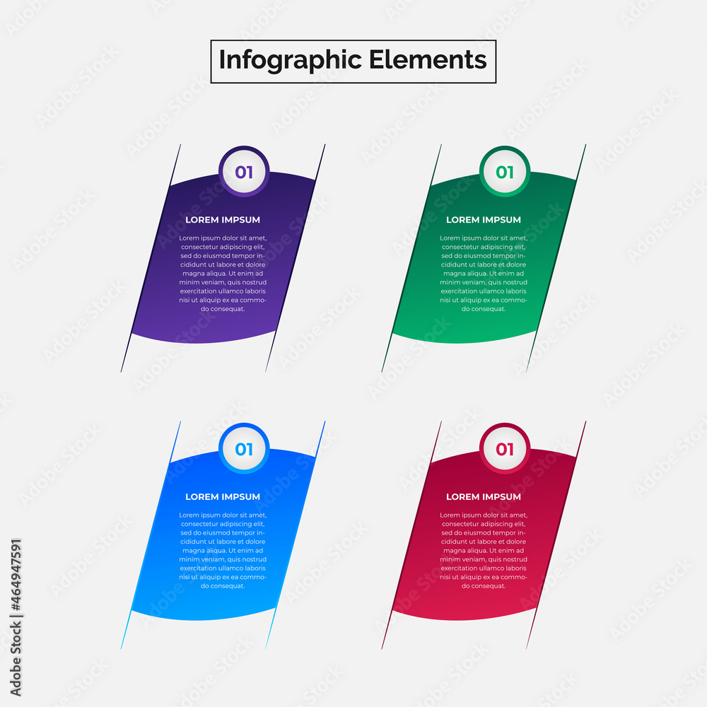 Line step infographic. 4 options workflow diagram, circle timeline ...