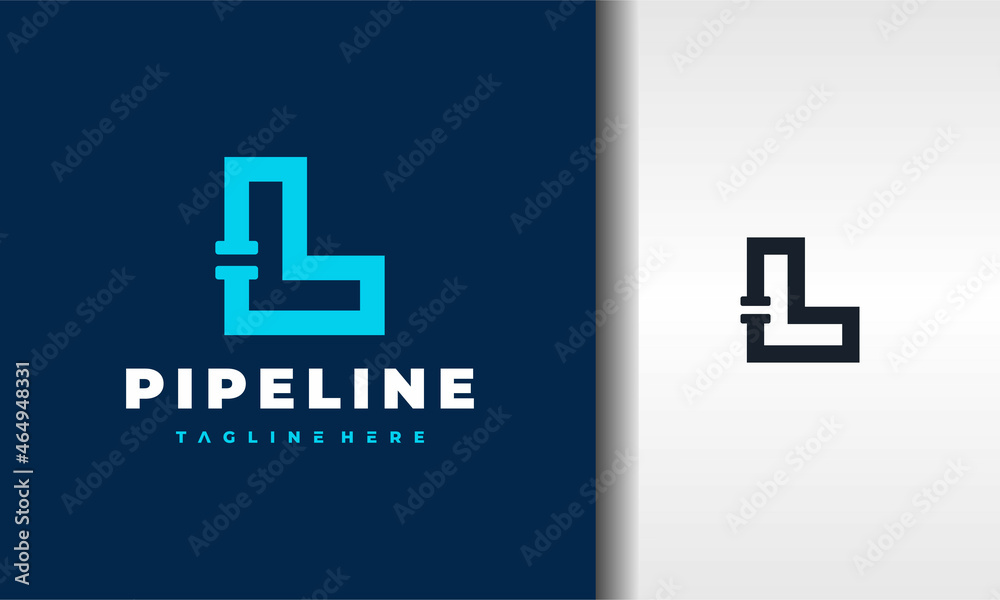 letter L pipe logo Stock Vector | Adobe Stock