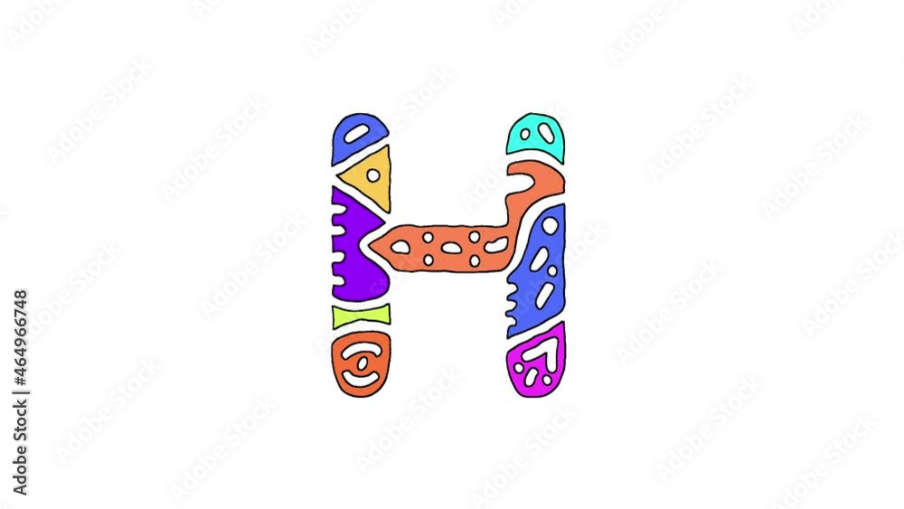 Vidéo Stock Letter H isolated on clear White background. 4K video ...