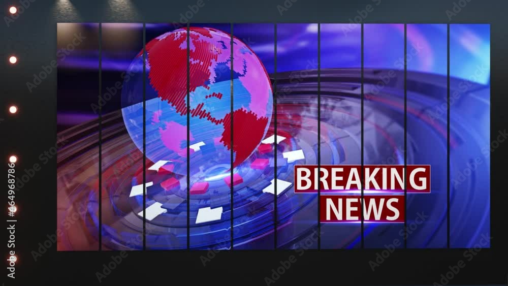 News TV Studio Set - Virtual Green Screen Background Loop motion ...