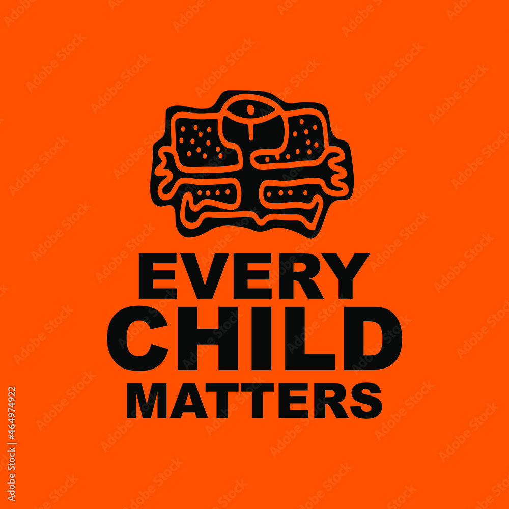 every child matters sign on orange background Stock Vector | Adobe Stock