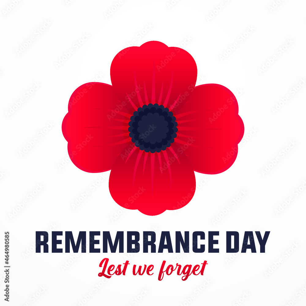 Poster remembrance day 11th november, lest we forget modern creative ...