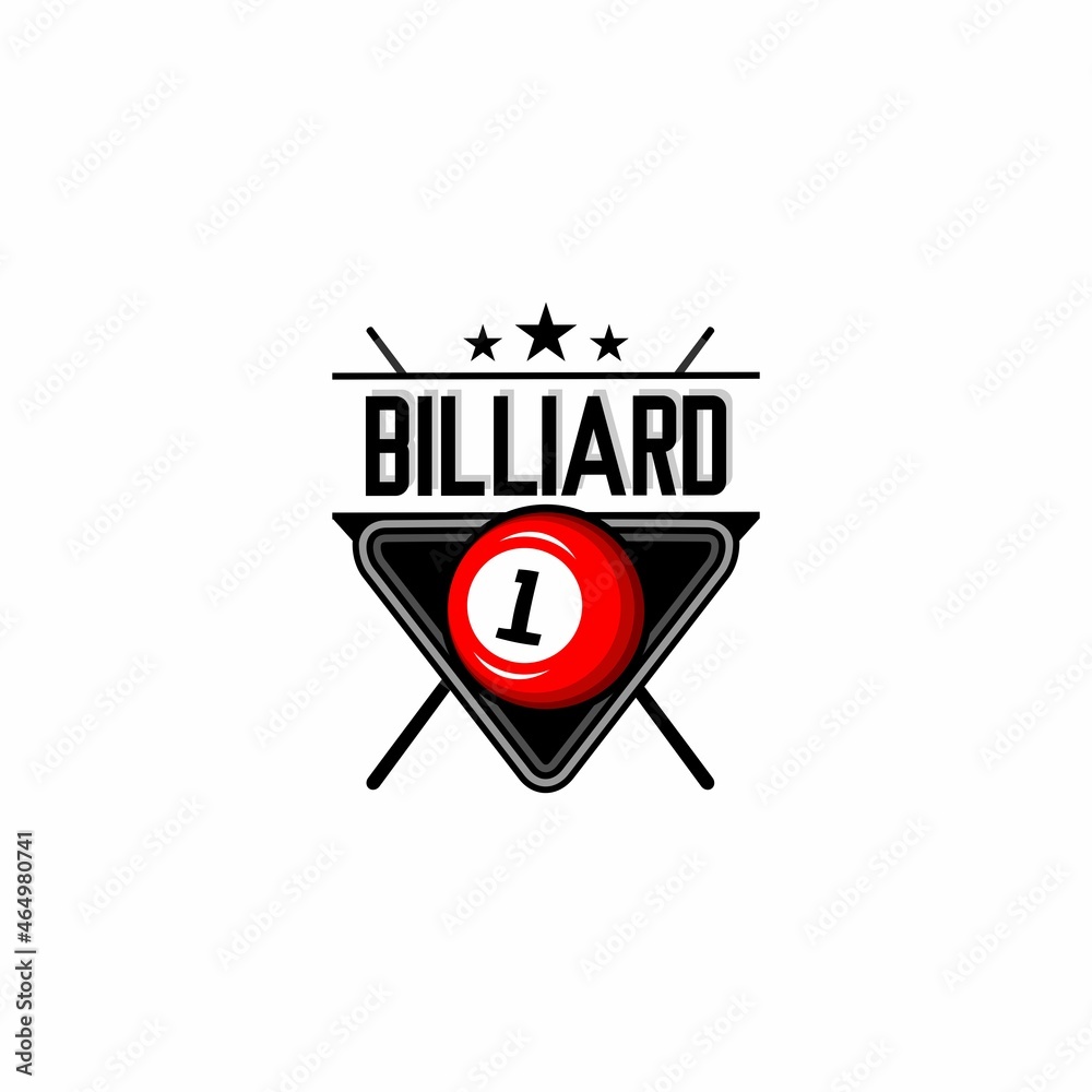 vector illustration of billiard logo, cafe, restaurant and bar logo ...