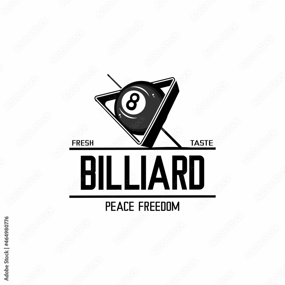 vector illustration of billiard logo, cafe, restaurant and bar logo ...