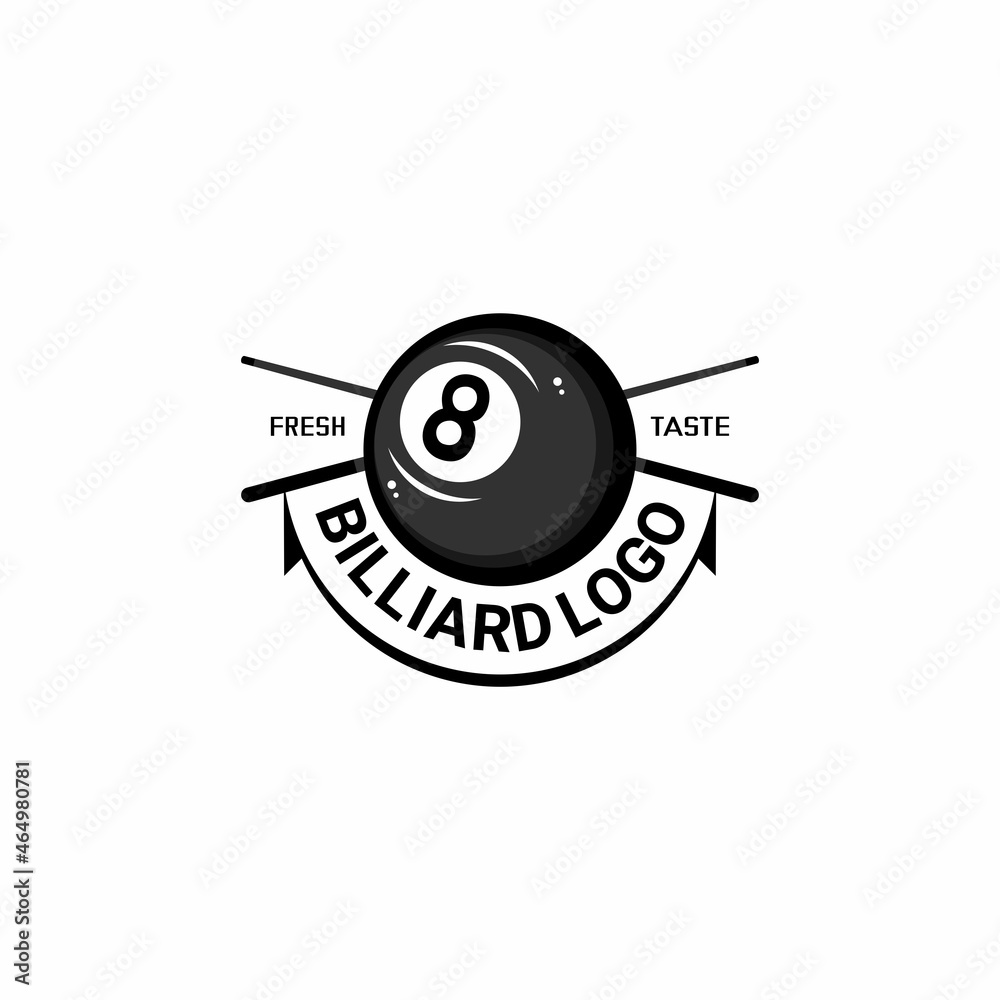 vector illustration of billiard logo, cafe, restaurant and bar logo ...