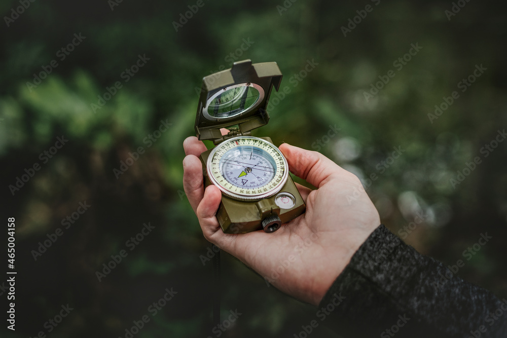Adventure desktop wallpaper background, compass on hand, vivid tone ...