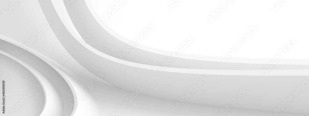 White Wave Background. Abstract Minimal Exterior Design. Creative ...