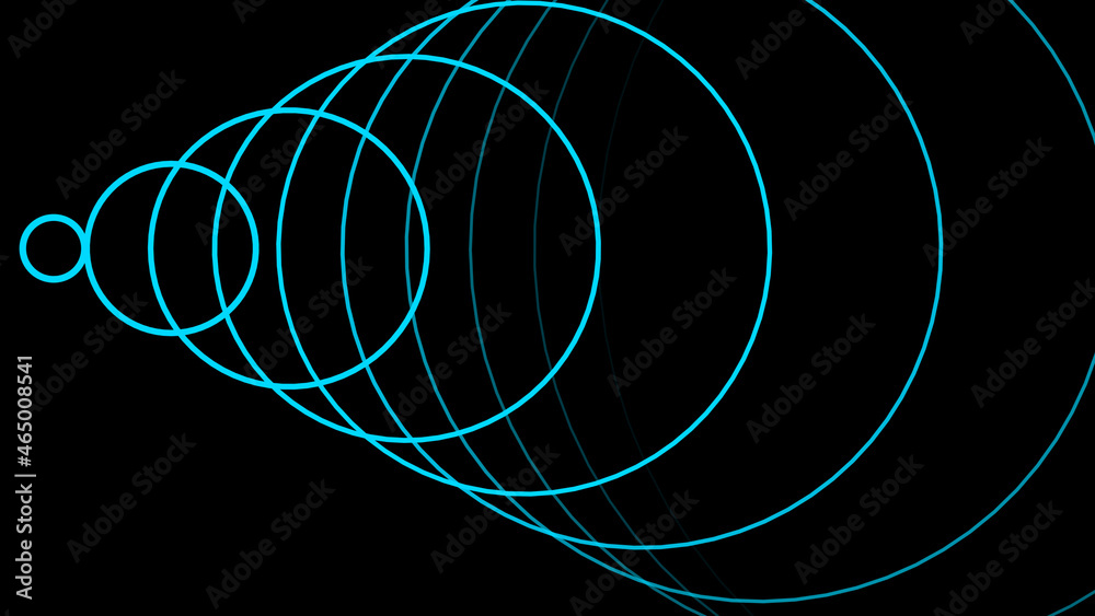 abstract cyan color radio wave background. Animation of radio wave ...