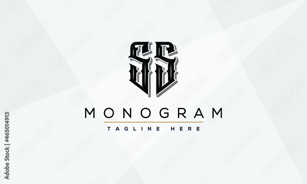 Elegant Letter SS Logo Design Monogram Stock Vector | Adobe Stock